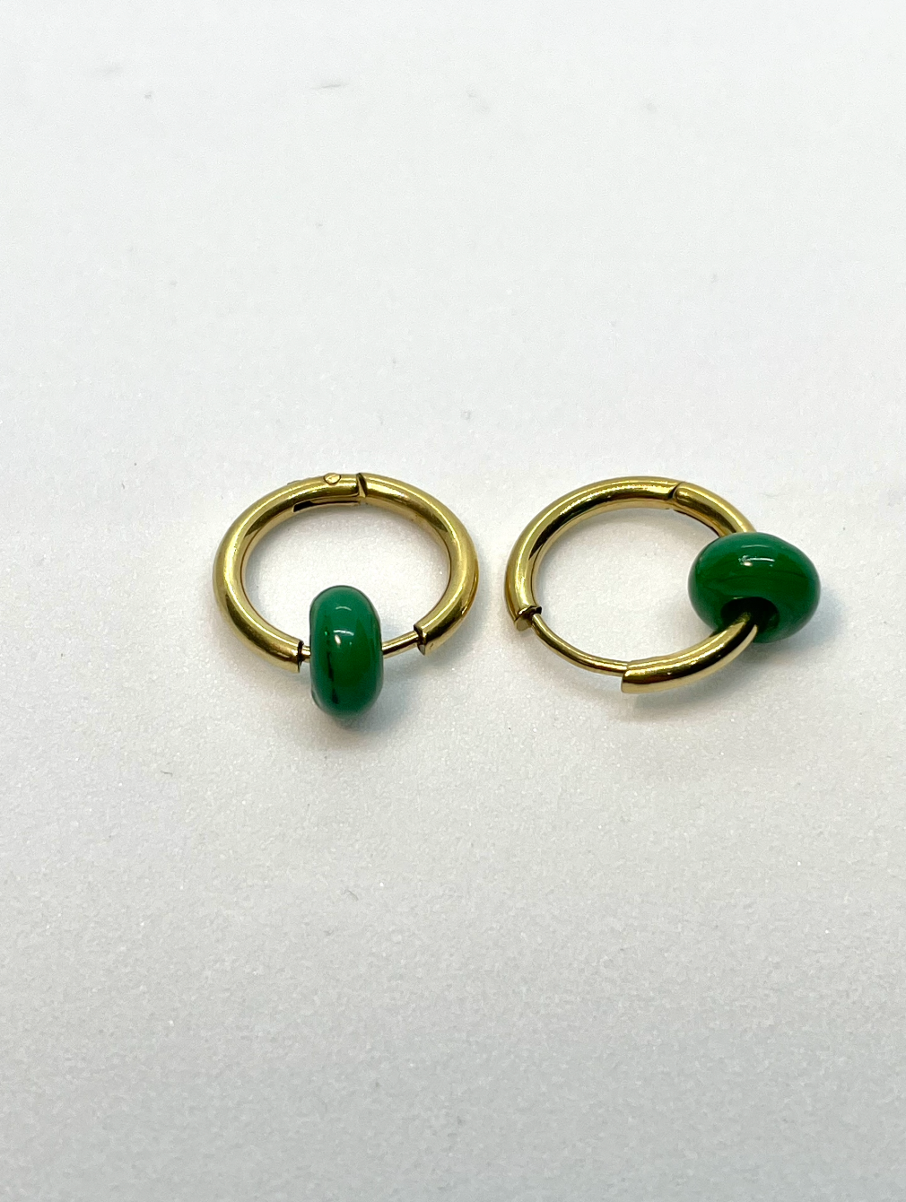 Aretes tipo argolla verdes – Huniko shop